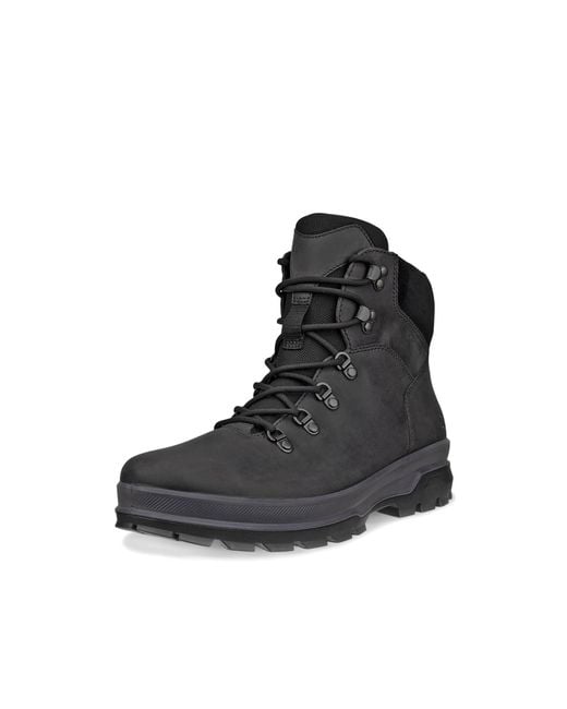 Ecco Rugged Track Plain Toe High Waterproof Hiking Boot in Black for ...