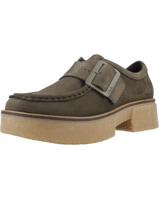 Clarks Linoso Monk Sneaker in Brown | Lyst UK