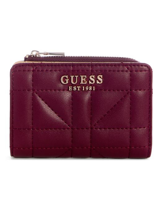 Guess Edita Zip Around Card Case Wallet in Purple | Lyst UK