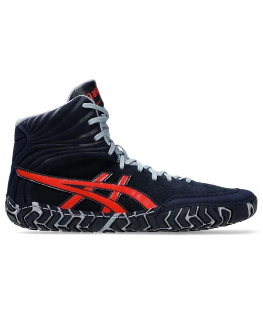 Asics Aggressor 5 Wrestling Shoes in Blue for Men | Lyst