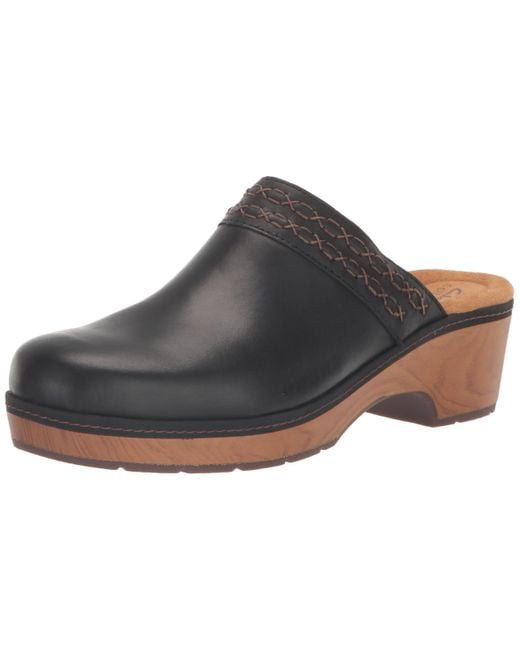 Clarks Paizlee Poppy Clog in Black | Lyst