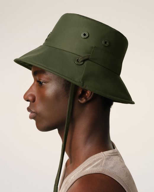 Ami Paris Water-Repellent String Bucket Hat in Green | Lyst UK
