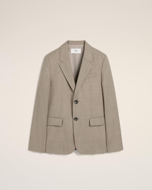 Ami Paris Wool Two Buttons Jacket in Natural for Men | Lyst