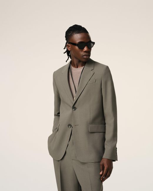 Ami Paris Taupe Wool Two Buttons Jacket in Natural for Men | Lyst