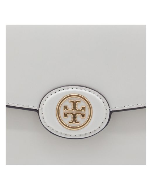 Tory Burch Butter Leather Shoulder Bag in White | Lyst