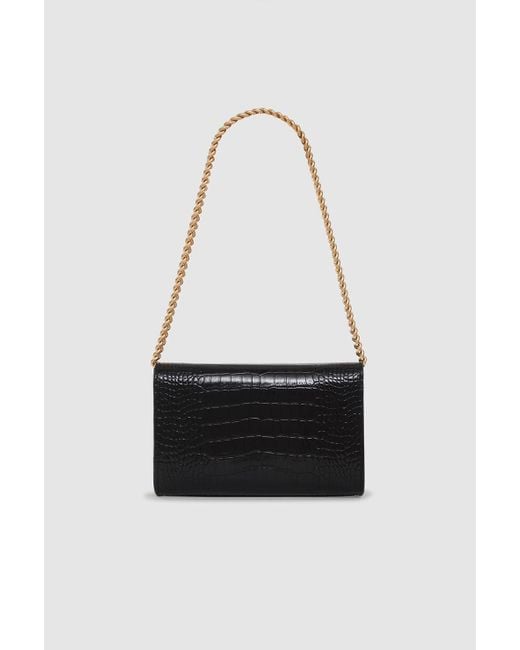Anine Bing Small Elly Clutch in Black | Lyst