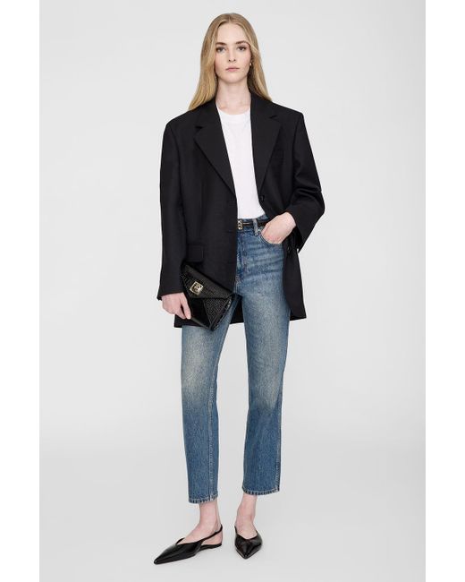 Anine Bing Small Elly Clutch in Black | Lyst