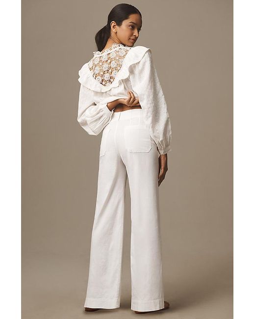Maeve The Colette Beachy Linen Full-Length Wide-Leg Trousers By in ...
