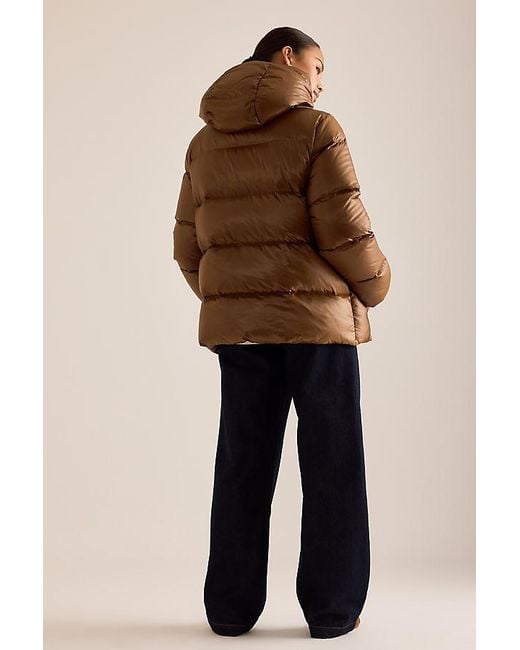 Varley Madelina Lightweight Down Jacket in Brown | Lyst UK