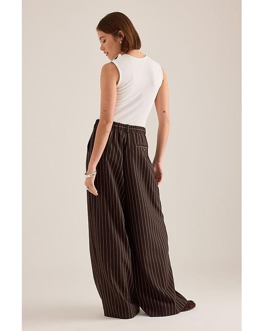 Maeve The Avery Pleated Trousers By Pinstripe Edition | Lyst UK