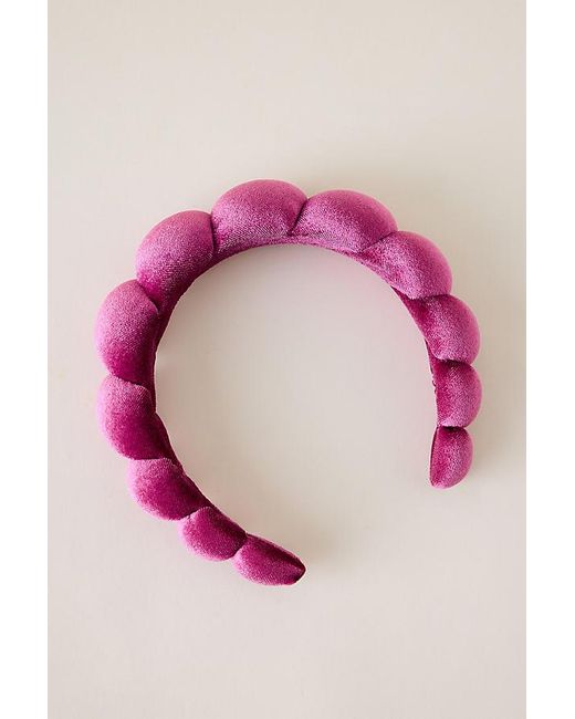 By Anthropologie Grwm Velvet Bubble Headband in Pink | Lyst UK