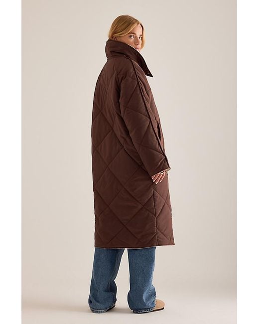 Varley Annalise Reversible Wrap Coat in Brown | Lyst UK