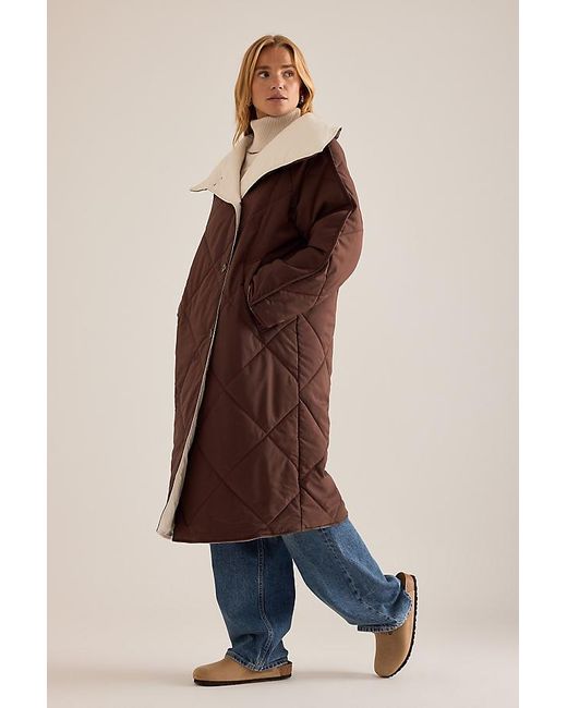 Varley Annalise Reversible Wrap Coat in Brown | Lyst UK