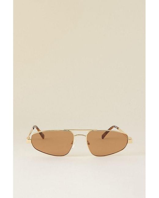 Le Specs Treasure Aviator Sunglasses in Natural | Lyst UK