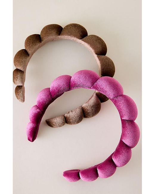 By Anthropologie Grwm Velvet Bubble Headband in Pink | Lyst UK