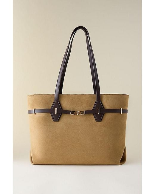 Charles & Keith Xl Arlet Recycled Suede Tote Bag in Natural | Lyst UK