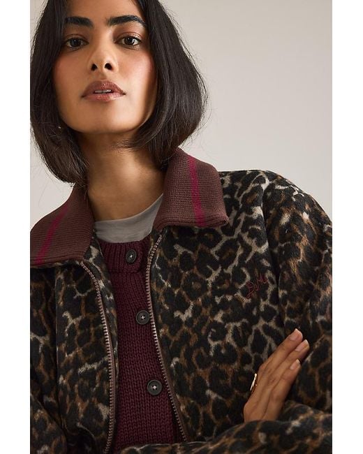 Damson Madder Pixie Wool Bomber Jacket in Black | Lyst UK