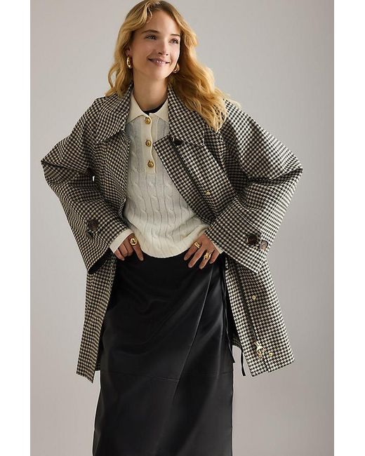 Barbour Kennedy Houndstooth Showerproof Jacket in Brown | Lyst UK