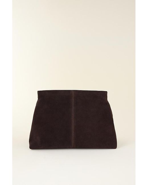 Flattered Clay Suede Clutch Bag in Natural | Lyst UK