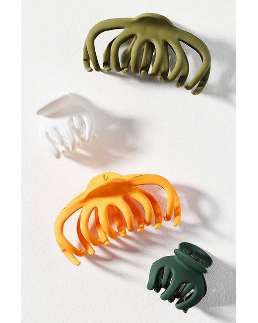 By Anthropologie Octopus Hair Claw Clips, Set Of 4 in Grey | Lyst UK