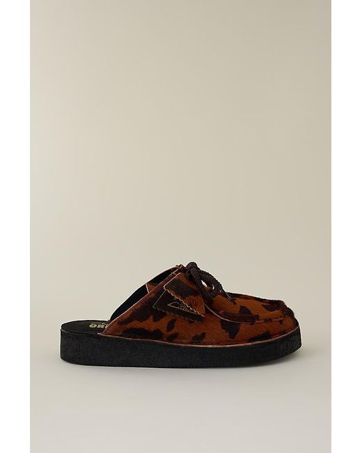 Clarks Clarks Desert Nomad Cow Print Mule in Brown | Lyst UK