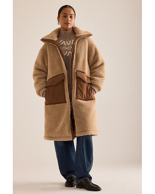 Varley Theia Reversible Coat in Blue | Lyst UK