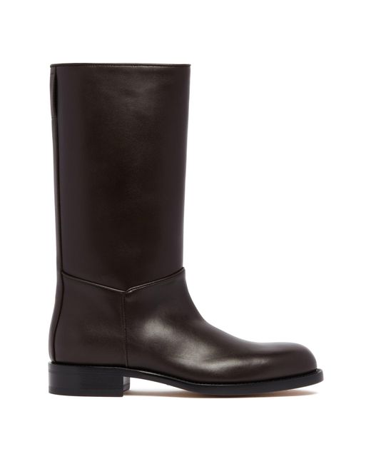 The Row Nobilis Leather Riding Boots in Black | Lyst UK