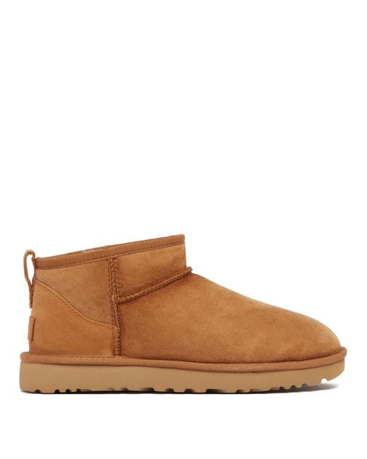 UGG Chestnut Classic Ultra Mini Boots in Brown | Lyst UK