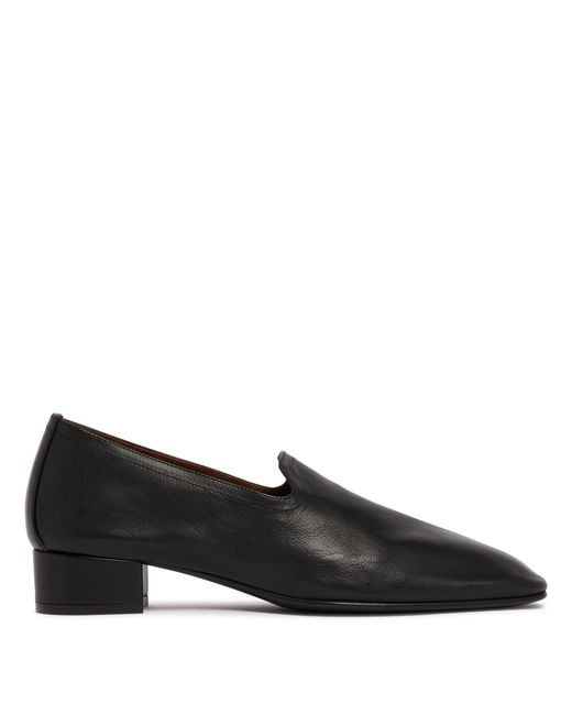 Herbert Levine Leather Loafers in Black | Lyst UK