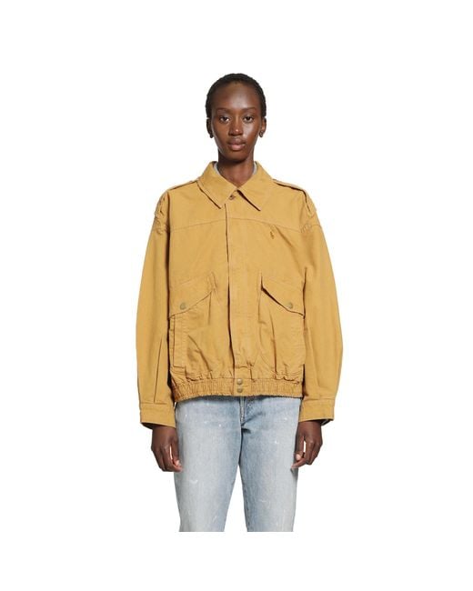 Polo Ralph Lauren Cotton Canvas Bomber Jacket in Metallic | Lyst UK