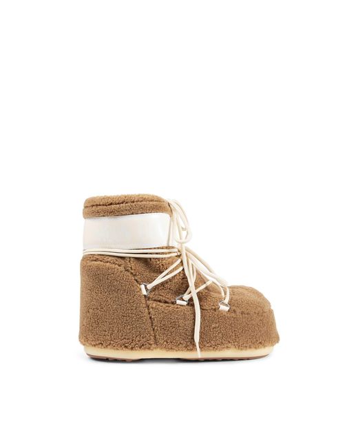 Moon Boot Icon Low Fleece Boots in Natural for Men | Lyst