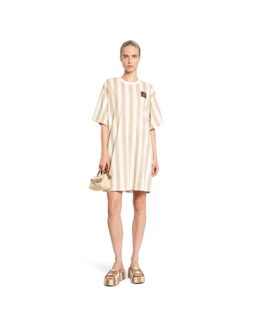 Fendi Dress in Natural | Lyst