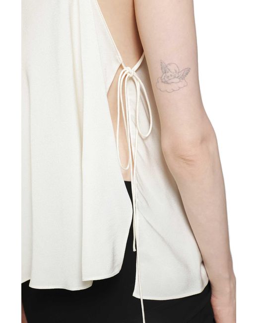 Alaïa Tied Blouse in White | Lyst UK