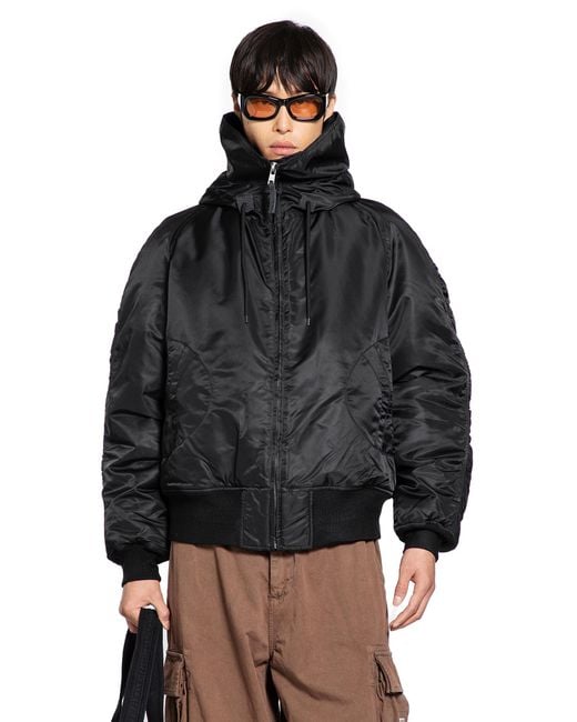 ERL Flight Bomber Jacket in Black for Men | Lyst UK