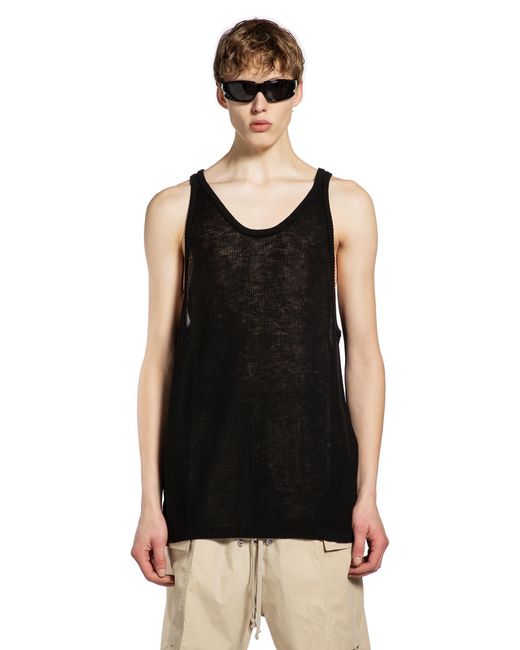 Rick Owens Temple Sheer Tank in Black for Men | Lyst UK