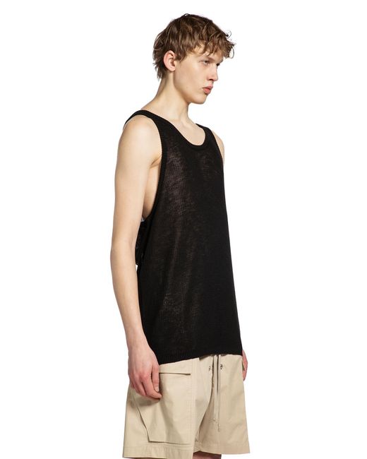 Rick Owens Temple Sheer Tank in Black for Men | Lyst UK