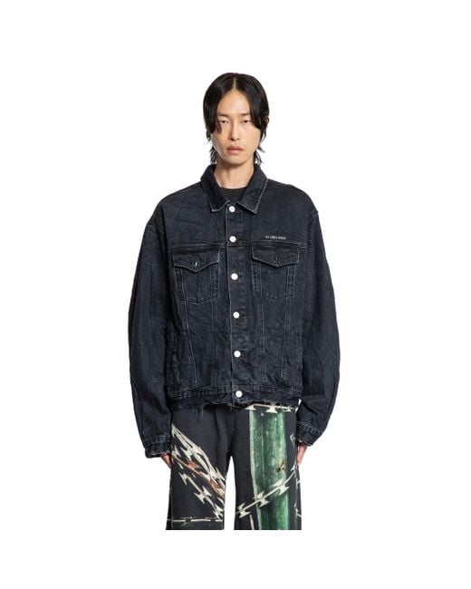 44 Label Group Backbone Denim Jacket in Blue for Men | Lyst UK