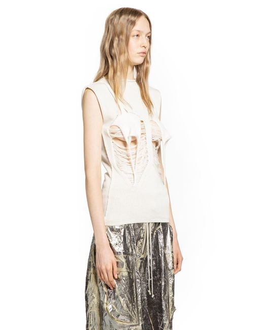 Rick Owens Concordians Tanja Top in White | Lyst UK