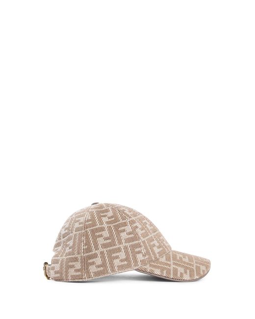 Fendi Hats in Natural | Lyst