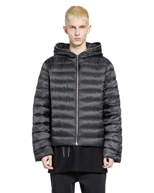 Rick Owens Moncler Collaboration Ziplock Down Jacket in Black for Men ...