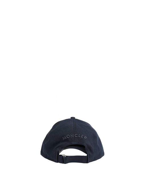 Moncler Cotton Gabardine Baseball Cap in Blue for Men | Lyst UK