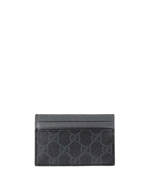 Gucci Two-Tone Gg Card Case in Gray for Men | Lyst