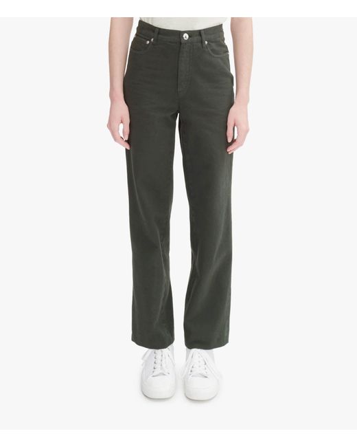 A.P.C. New Sailor Long Jeans 24 Dark Green in White | Lyst
