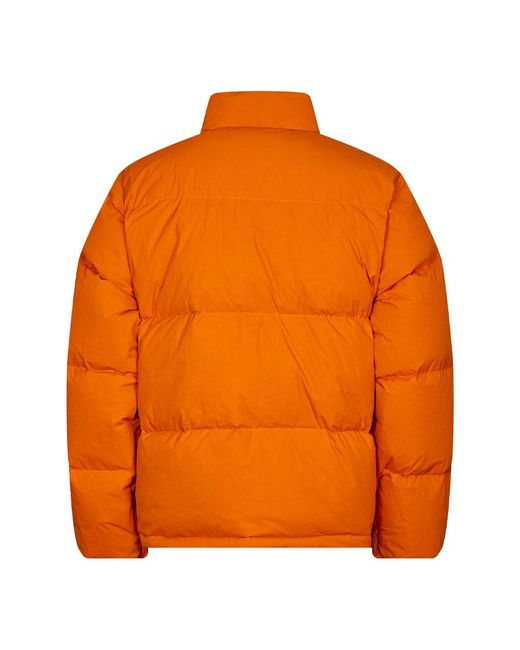 Stussy Nylon Down Puffer Jacket in Orange for Men | Lyst