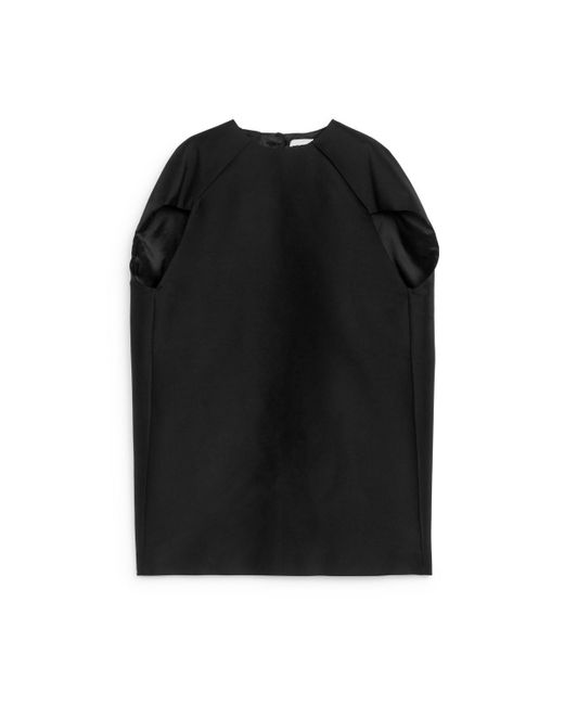 ARKET Mini Cape Dress in Black | Lyst UK