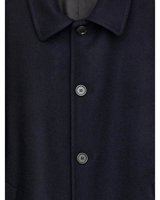 ARKET Doublé Wool-Blend Coat in White for Men | Lyst UK