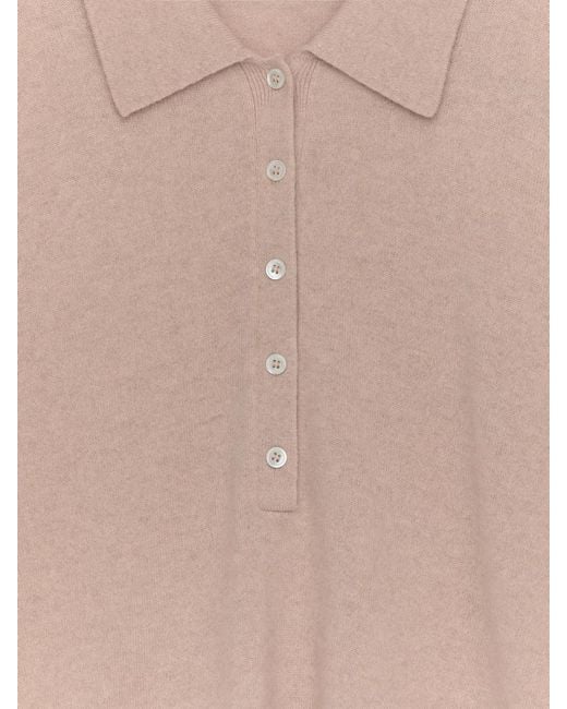 ARKET Cashmere-Wool Polo Jumper in Natural | Lyst UK