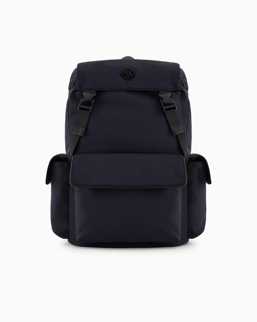 ARMANI EXCHANGE Rectangular Backpack With External Pockets in Blue for ...