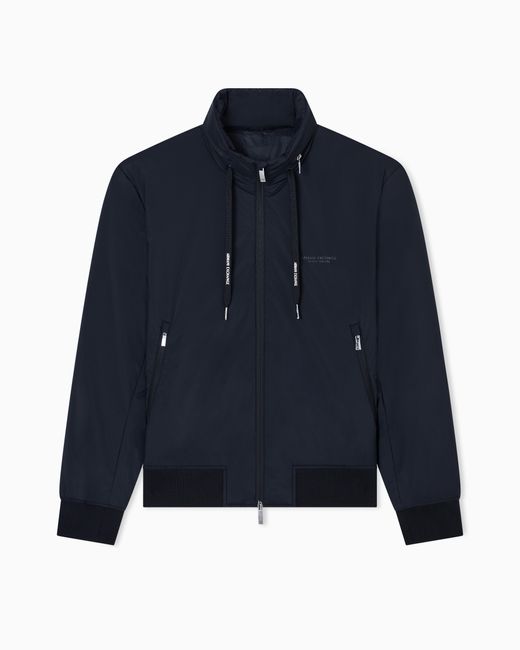ARMANI EXCHANGE Stretch Nylon Jacket in Blue for Men | Lyst UK