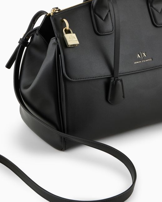 ARMANI EXCHANGE Asv Large Handbag With Padlock And Metal Details in ...